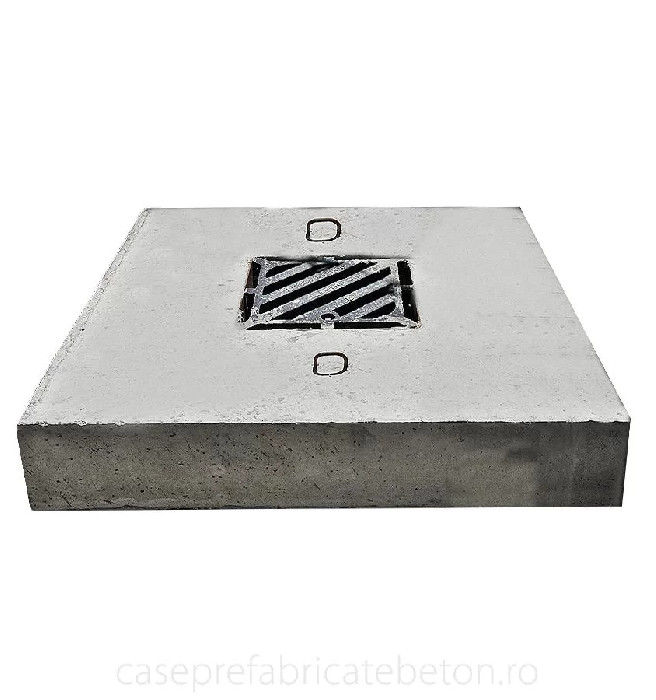 Capac camin 75x75x15 cm din beton cu rama din fonta Geiger ...