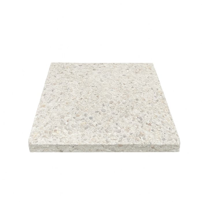 Capac stalp gard din beton cu marmura alba 30x30x7cm :: nprefabricate.ro